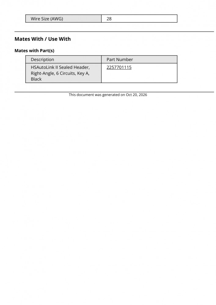 Product document image 3 for MOLEX 2257724413