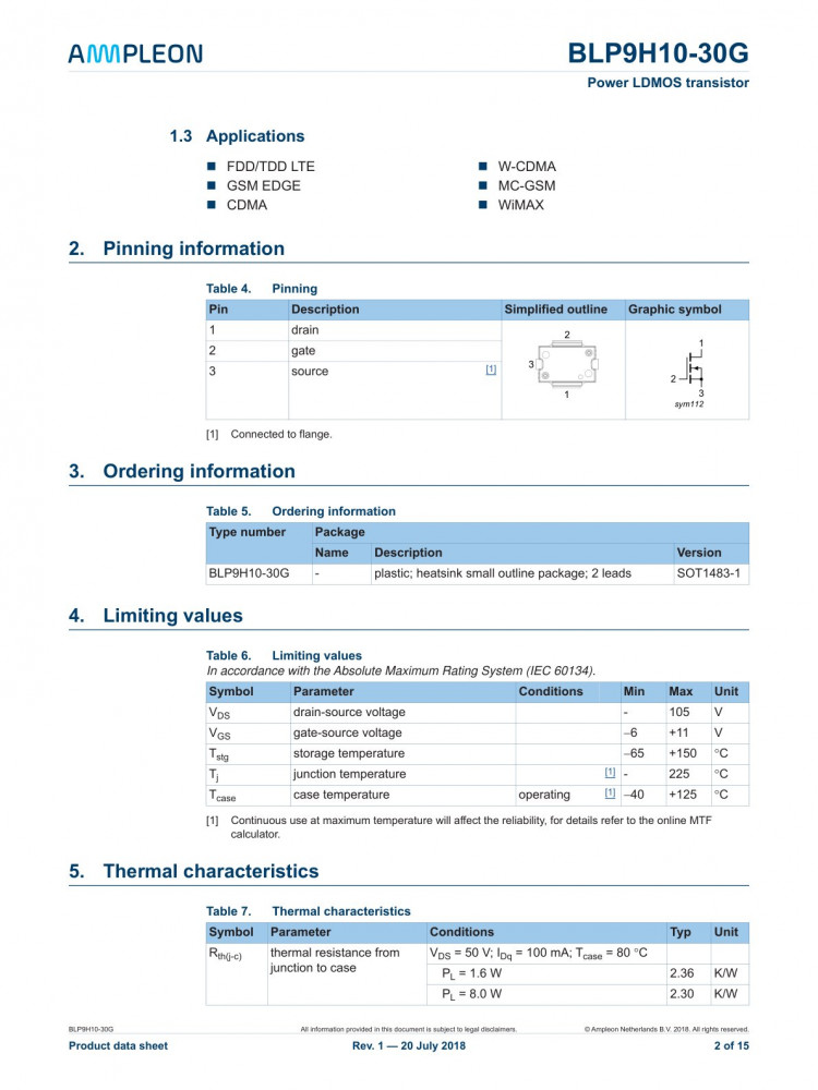 BLP9H10-30G datasheet page 2