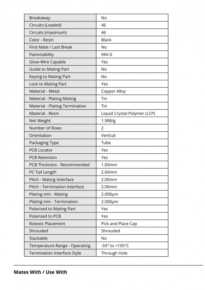 MOLEX 151117 product specification page 3