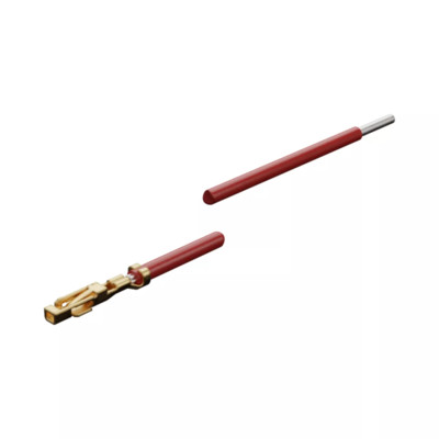 Pre-Crimped Lead iGrid-Female-to-Pigtail, Gold (Au) Plating, 150.00mm Length, 22 AWG, Red for sale