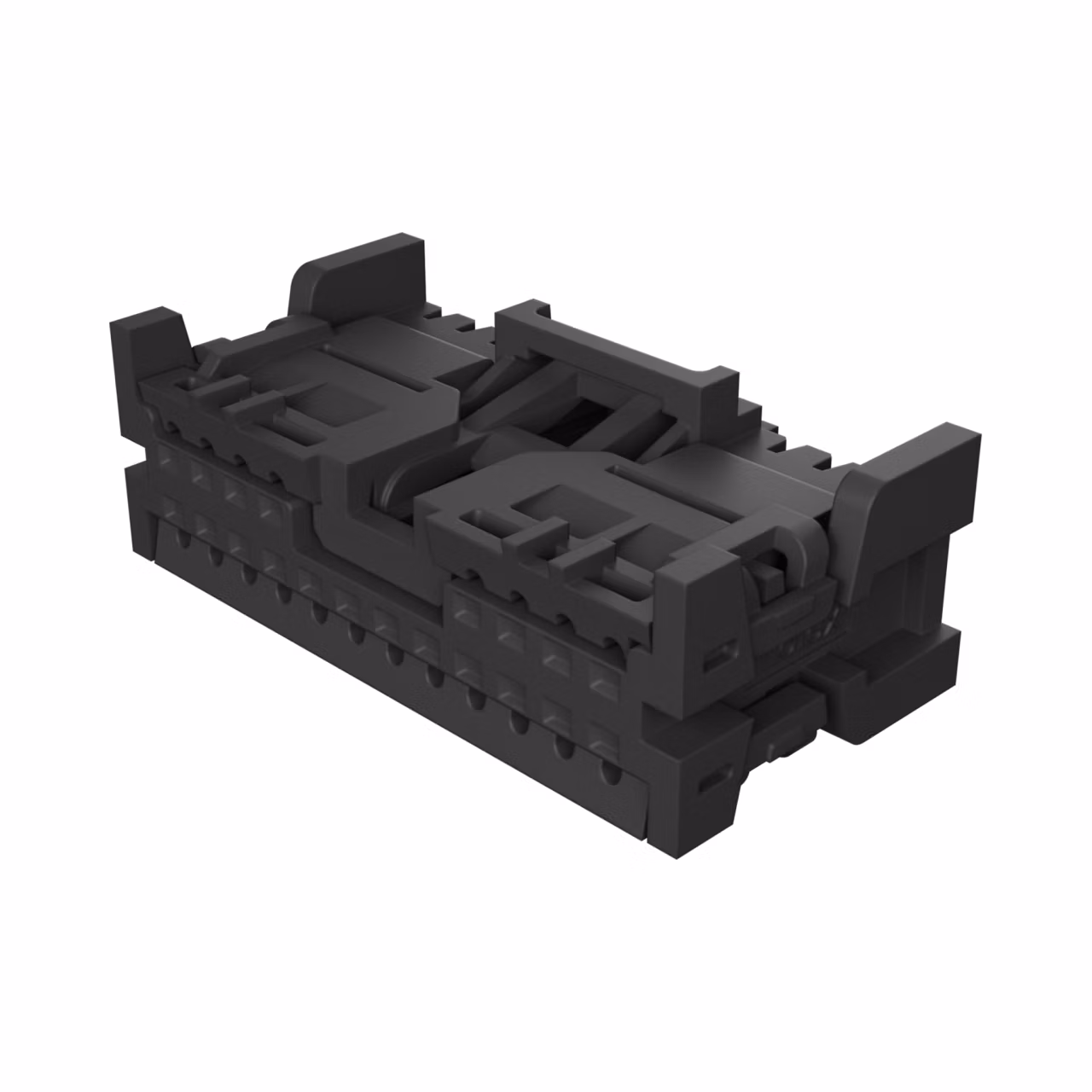 PROPOSED REPLACEMENT: MINI50 GEN II UNSEALED RECEPTACLES (206523 SERIES);  Mini50 Unsealed Receptacle, Dual Row, Bridged, 20 Circuits, EcoPaXX Resin, Polarization Option C, Dark Gray for sale