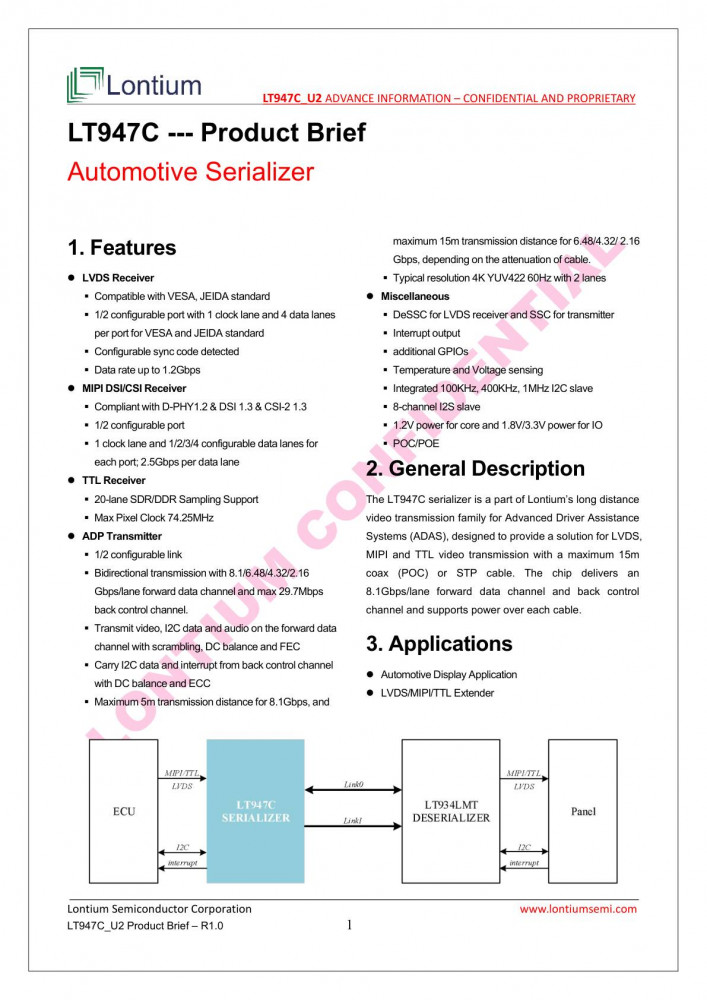 LT947C technical document preview, page 1