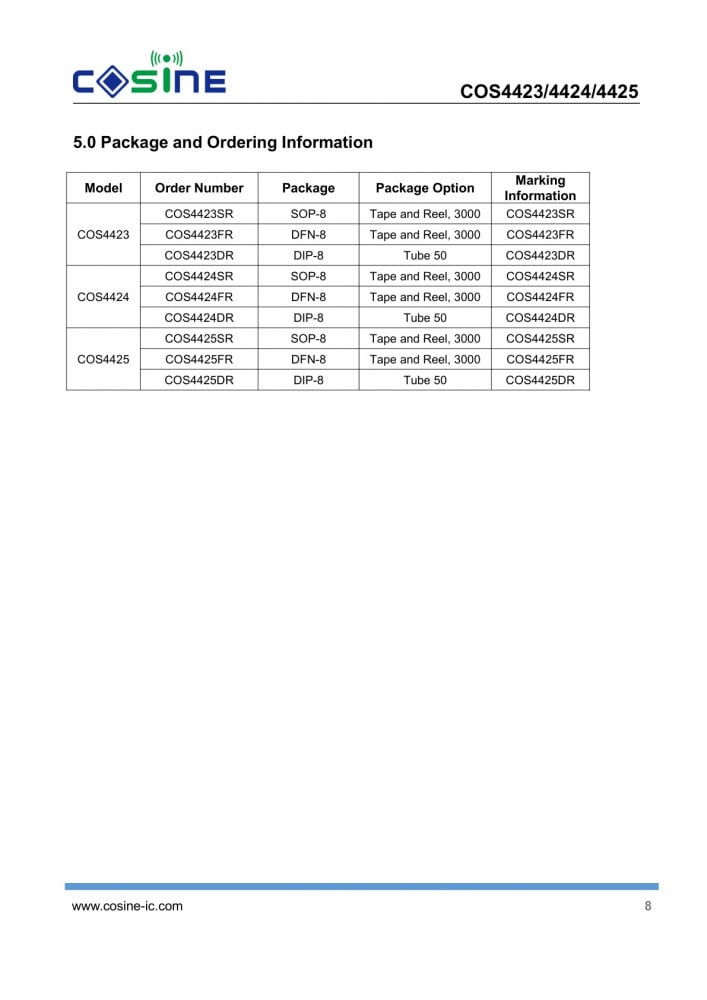 COS4423SR datasheet page 8