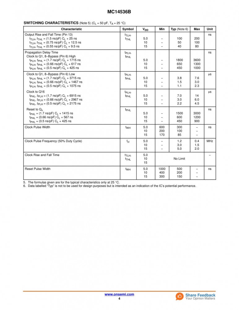 MC14536B datasheet page 4
