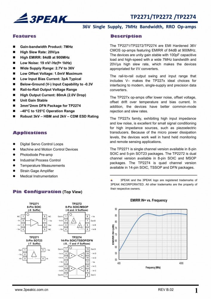 TP2272-VR datasheet page 1