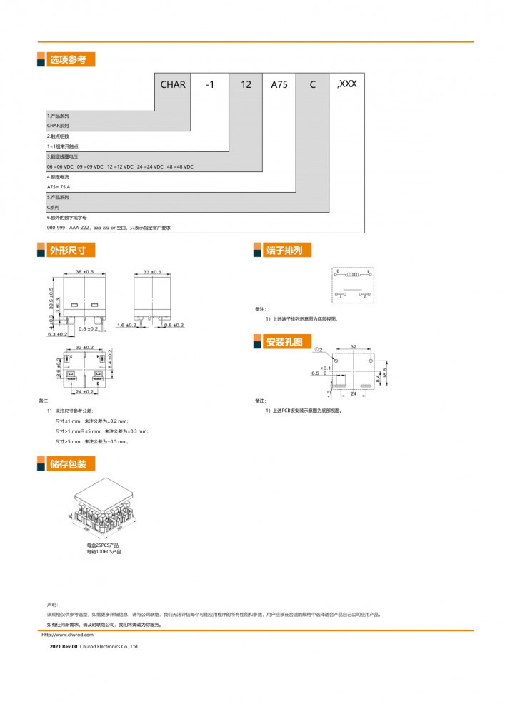 CHAR-112A75C technical datasheet page 2