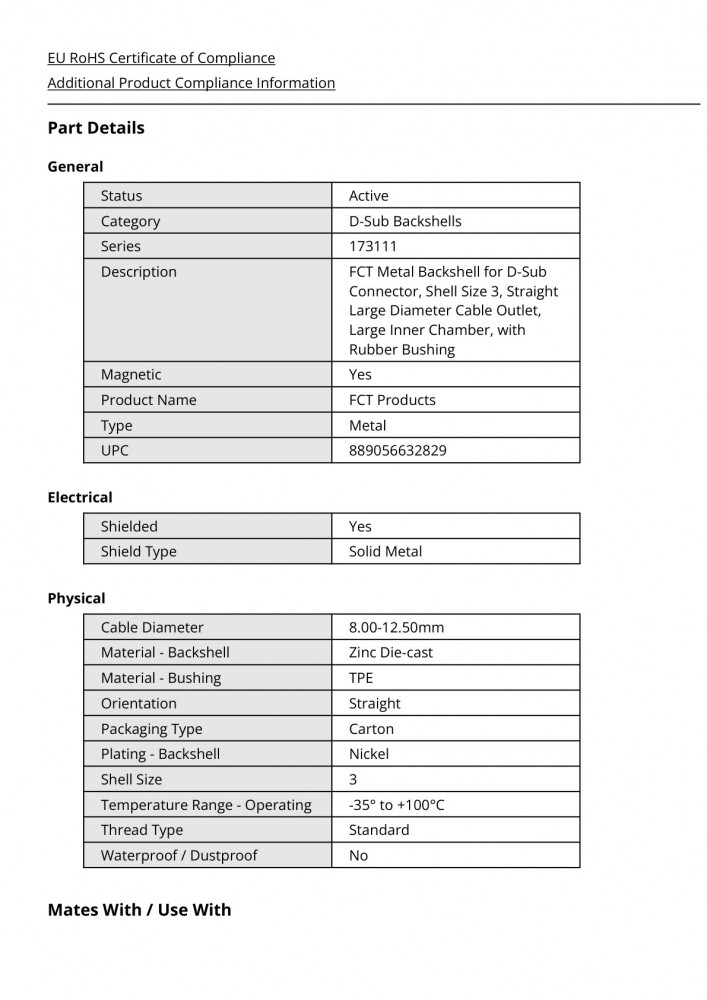 MOLEX 1731110158 technical document page 2