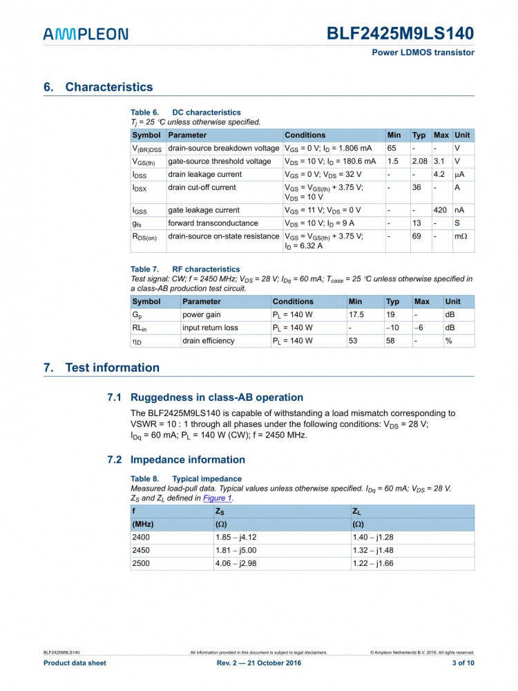BLF2425M9LS140 technical document page 3