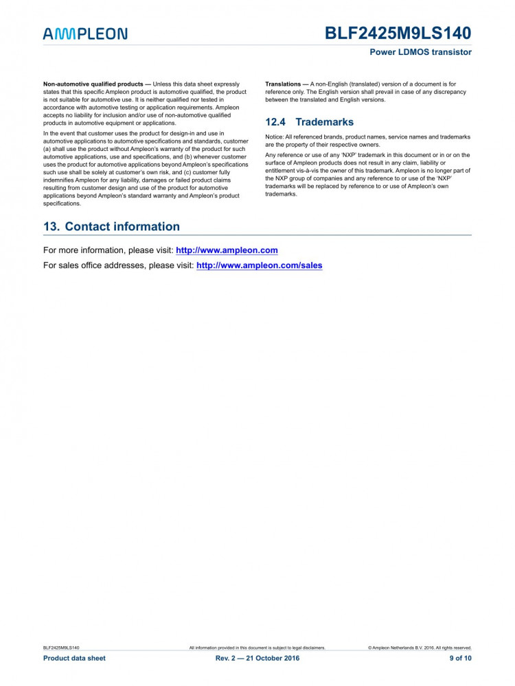 BLF2425M9LS140 technical document page 9