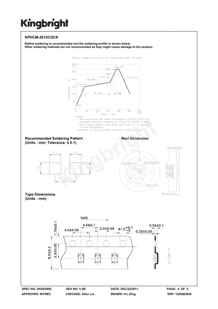 KPHCM-2012CGCK datasheet page 4
