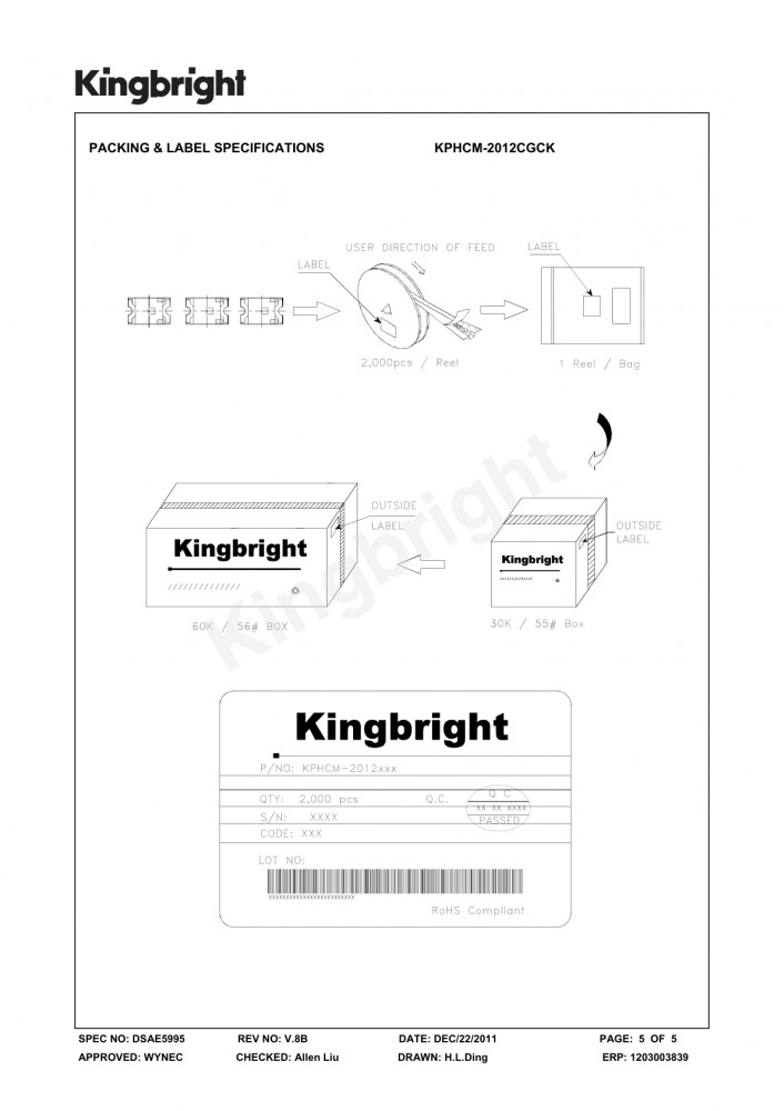 KPHCM-2012CGCK datasheet page 5