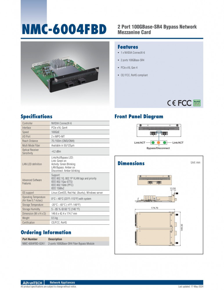 NMC-6004FBD product documentation page