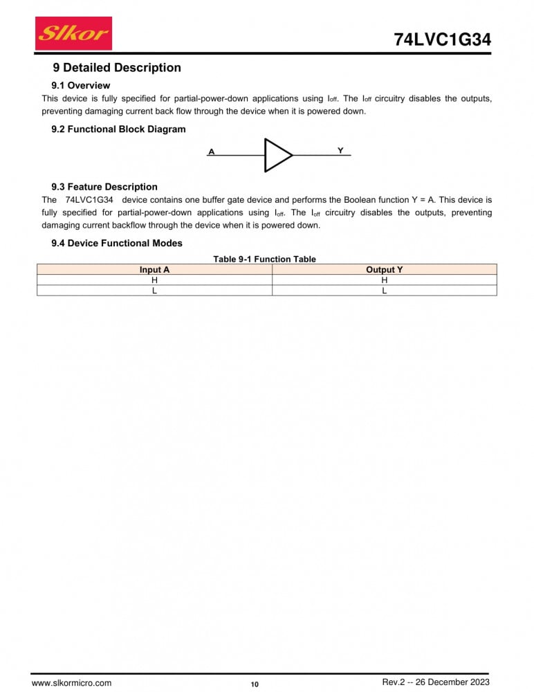 74LVC1G34S5 technical document page 10