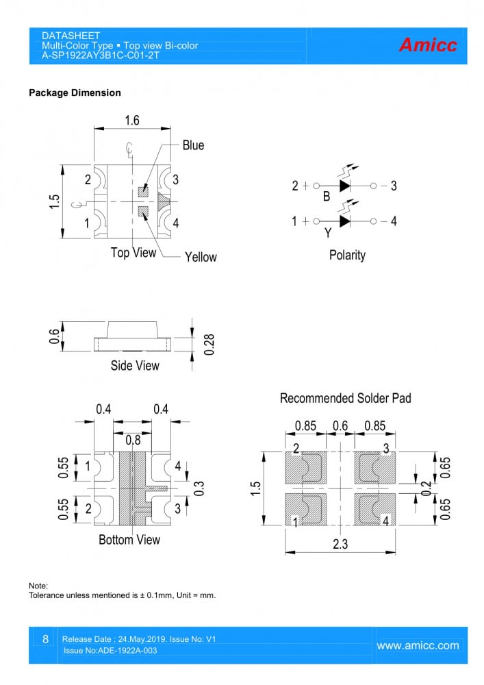 A-SP1922AY3B1C-C01-2T datasheet page 8