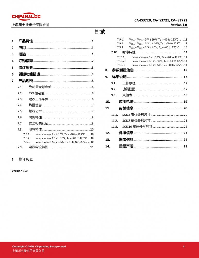 CA-IS3722HG datasheet page 3