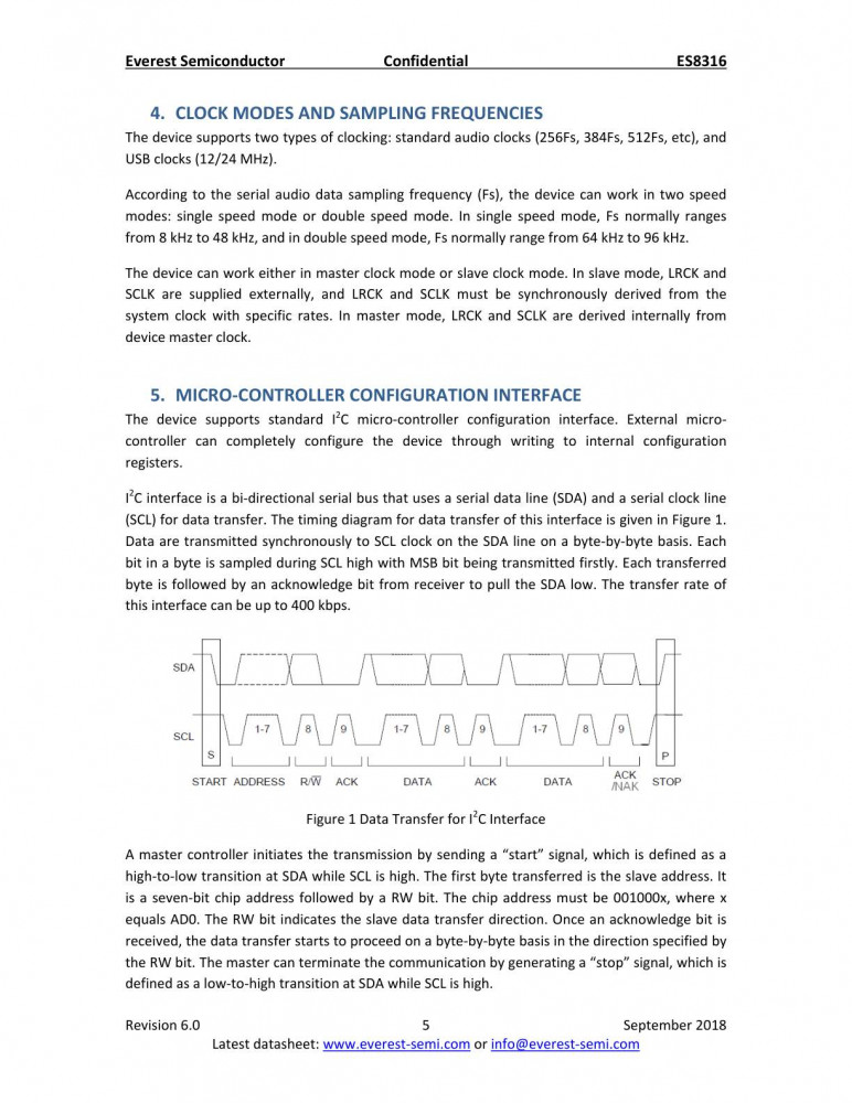 ES8316 datasheet page 5