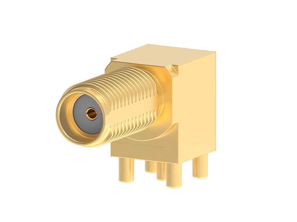 SMA Jack, Straight, 2-Hole Flange Mount, 0.625