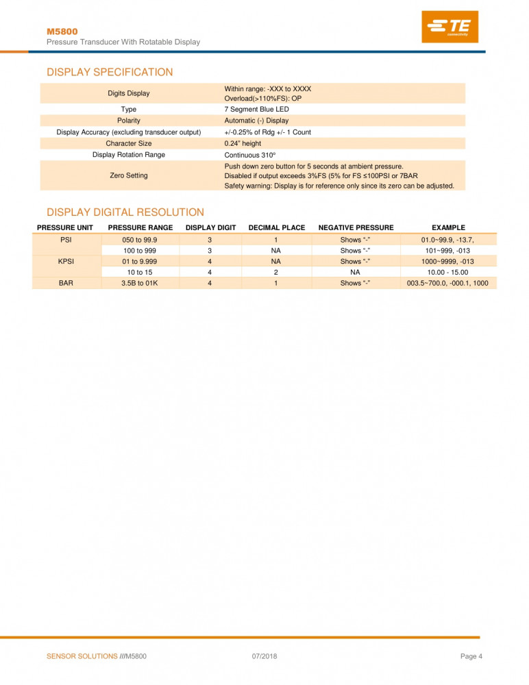 M5851 M5800 datasheet page 4