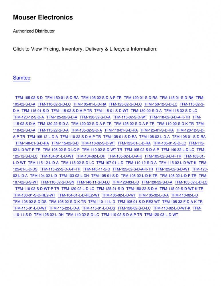 Samtec TFM technical document page 3