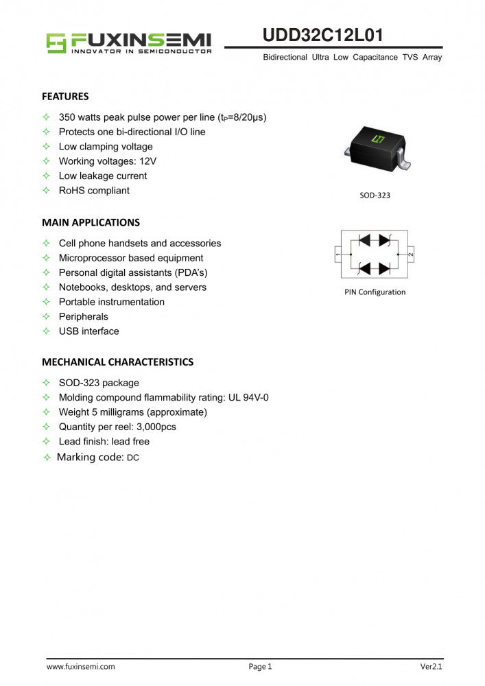 UDD32C12L01 datasheet page 1