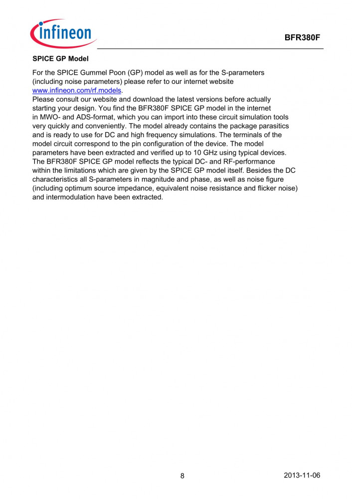 BFR380FH6327 technical document page 8
