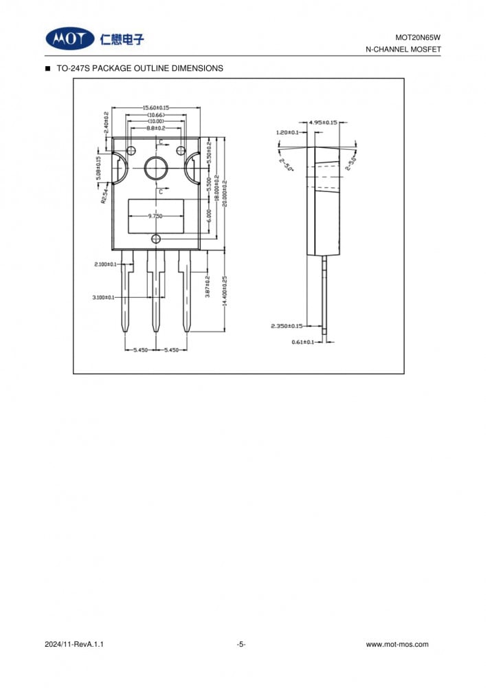 MOT20N65W datasheet page 5