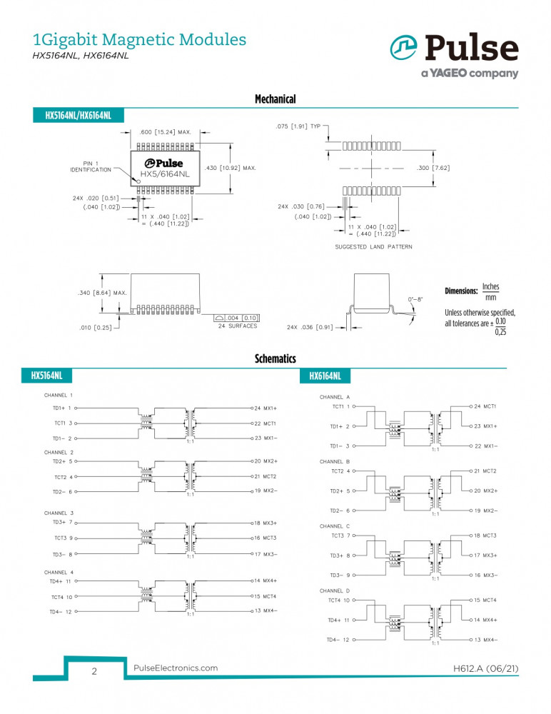 HX5164NL technical document page 2