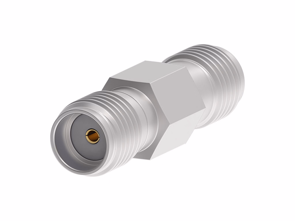 SMA Jack-to-SMA Jack Adapter, Straight, Stainless Steel, One Piece Per Bag, 50 Ohms for sale