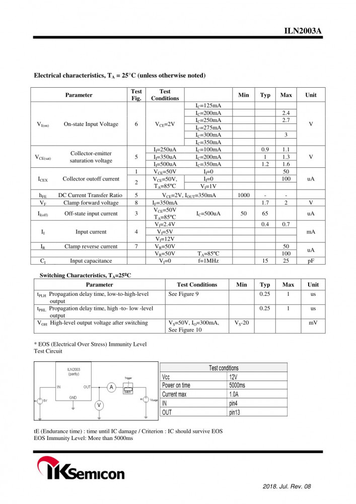 ILN2003AN datasheet page 3
