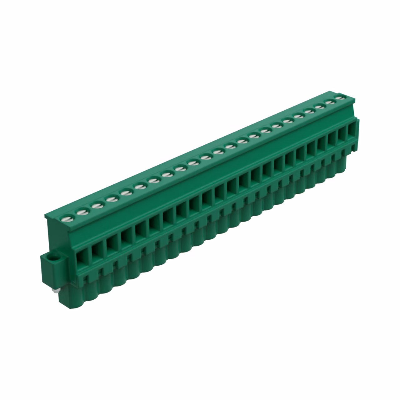 5.00mm Pitch Eurostyle Horizontal Plug, with Retention Screws and Reverse Imprinting, Rear Wire Entry, Green Housing, Gold (Au) Plated, 23  Circuits for sale