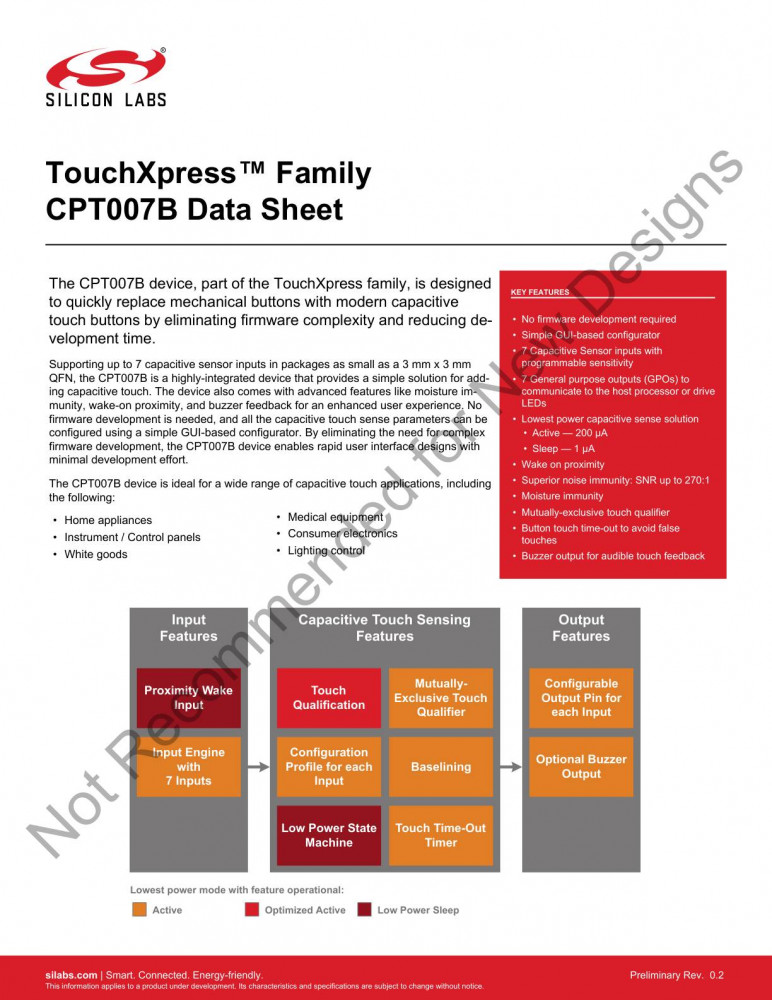 CPT007B datasheet page 1