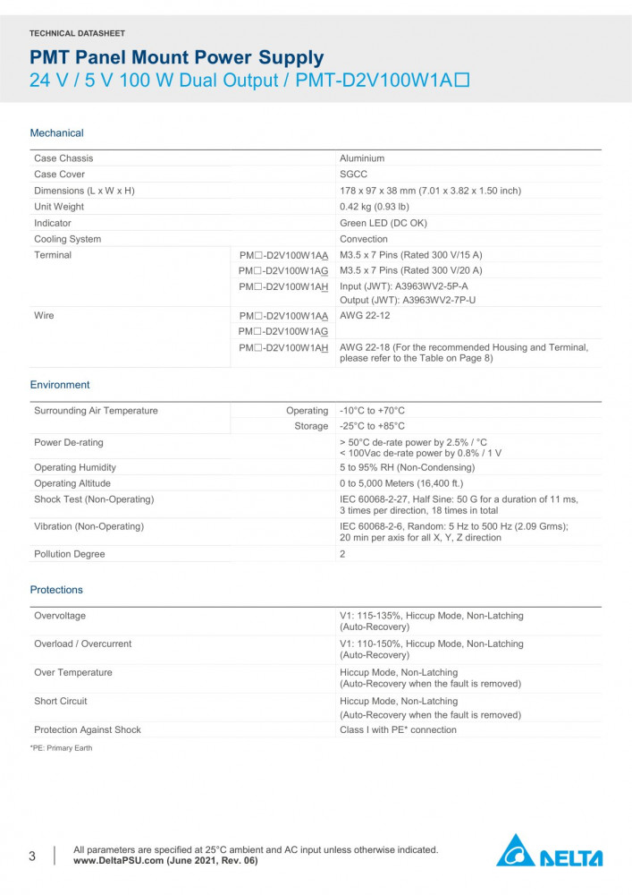 PMT-D2V100W1AA datasheet page 3