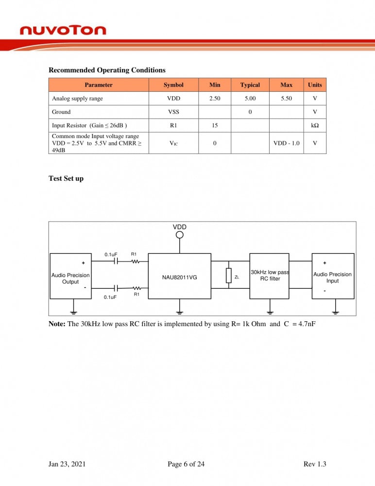 NAU82011VG datasheet page 6