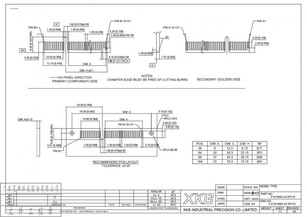 X1619WS-98-9TV15 product drawing page 2
