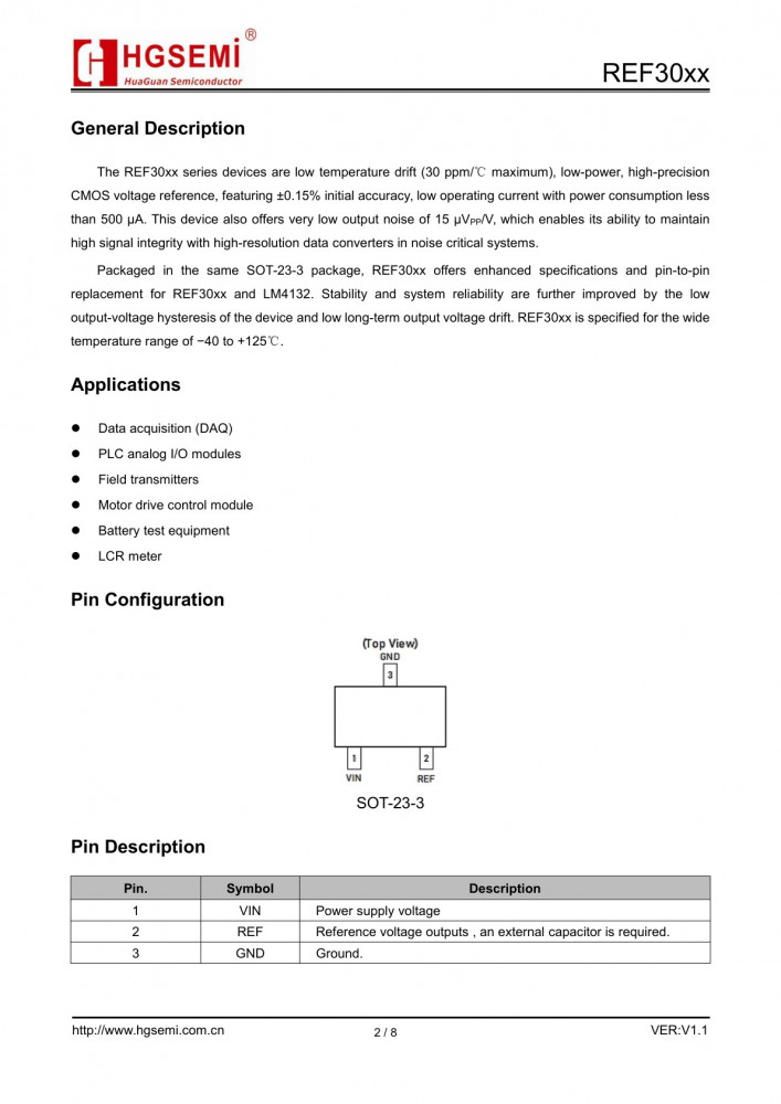 REF3030AIM3/TR datasheet page 2