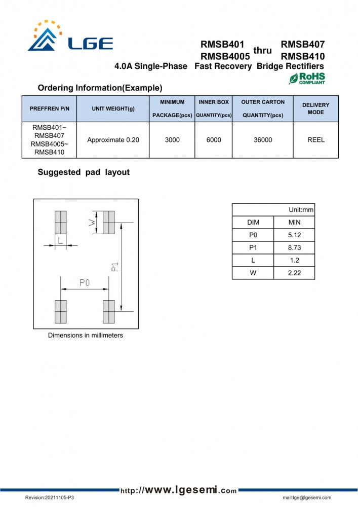 LGE RMSB410 datasheet page 3
