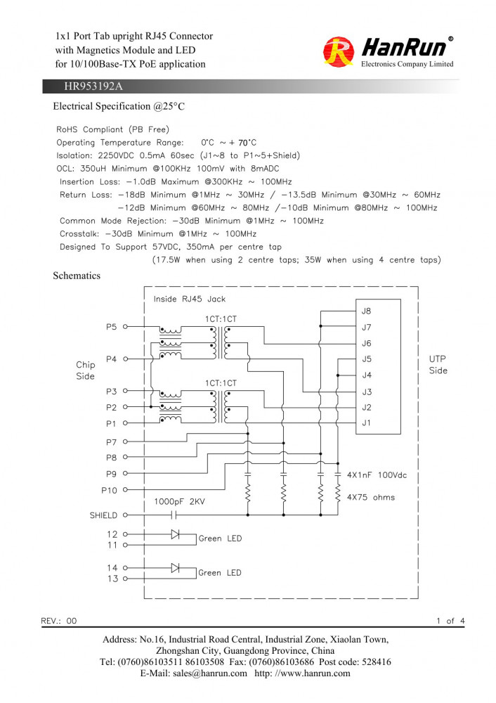 HR953192A technical document page 1