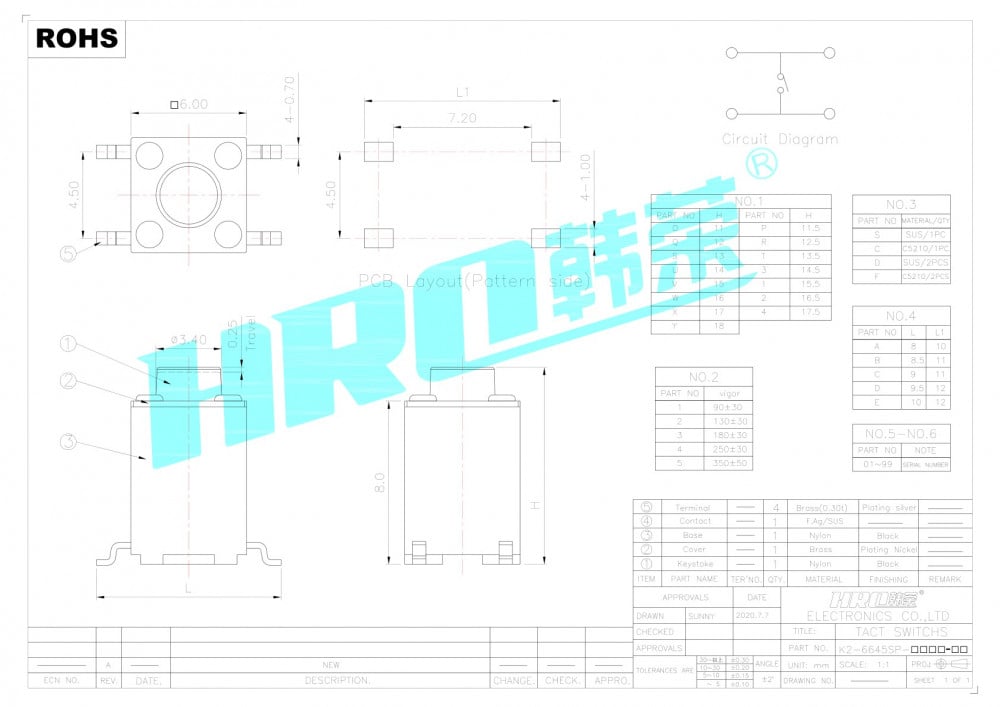 K2-6645SP-U4SC-04 technical drawing page 1