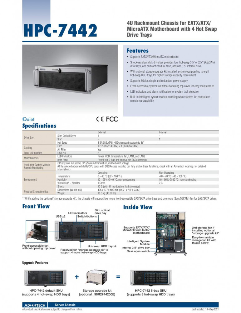 ADVANTECH HPC-7442 product documentation, page 1
