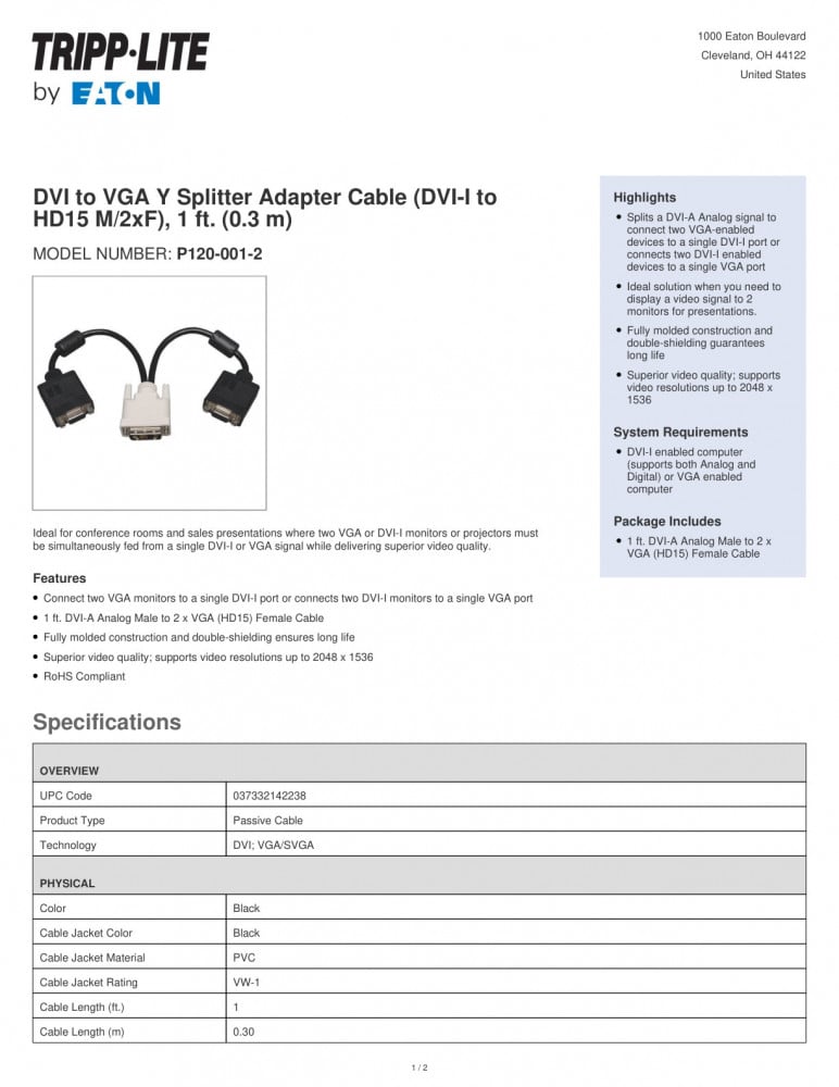 P120-001-2 technical document page 1
