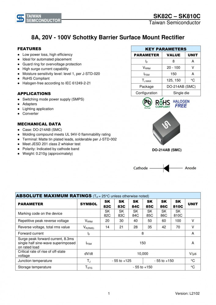 SK83C technical document page 1
