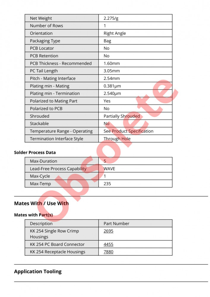 Technical document page 3 for MOLEX 22281131