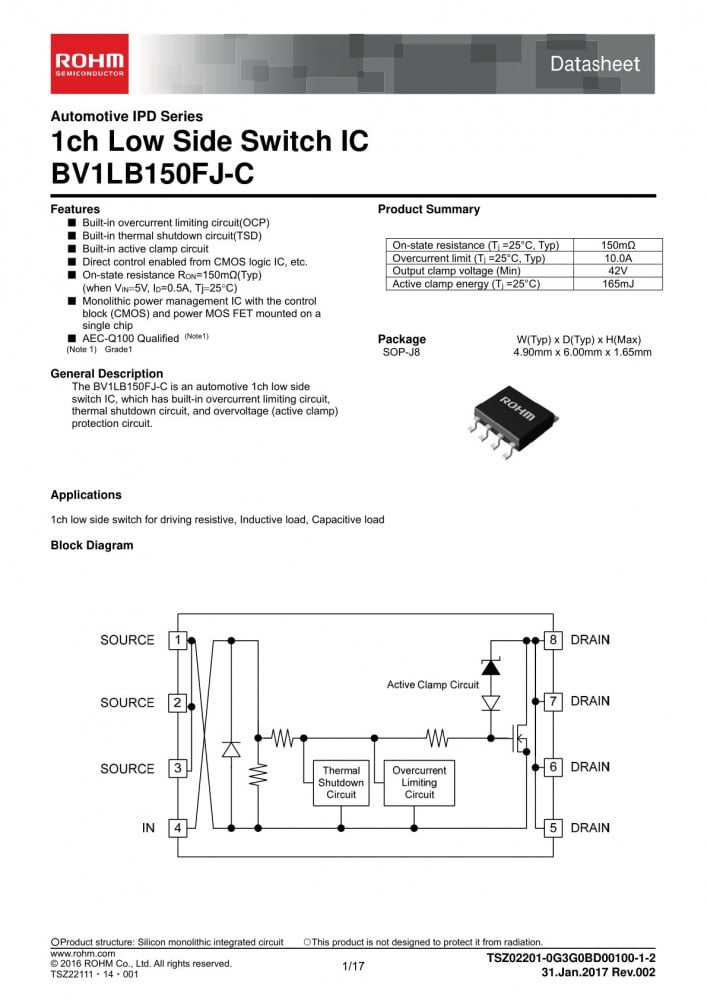 BV1LB150FJ-CE2 datasheet page 1