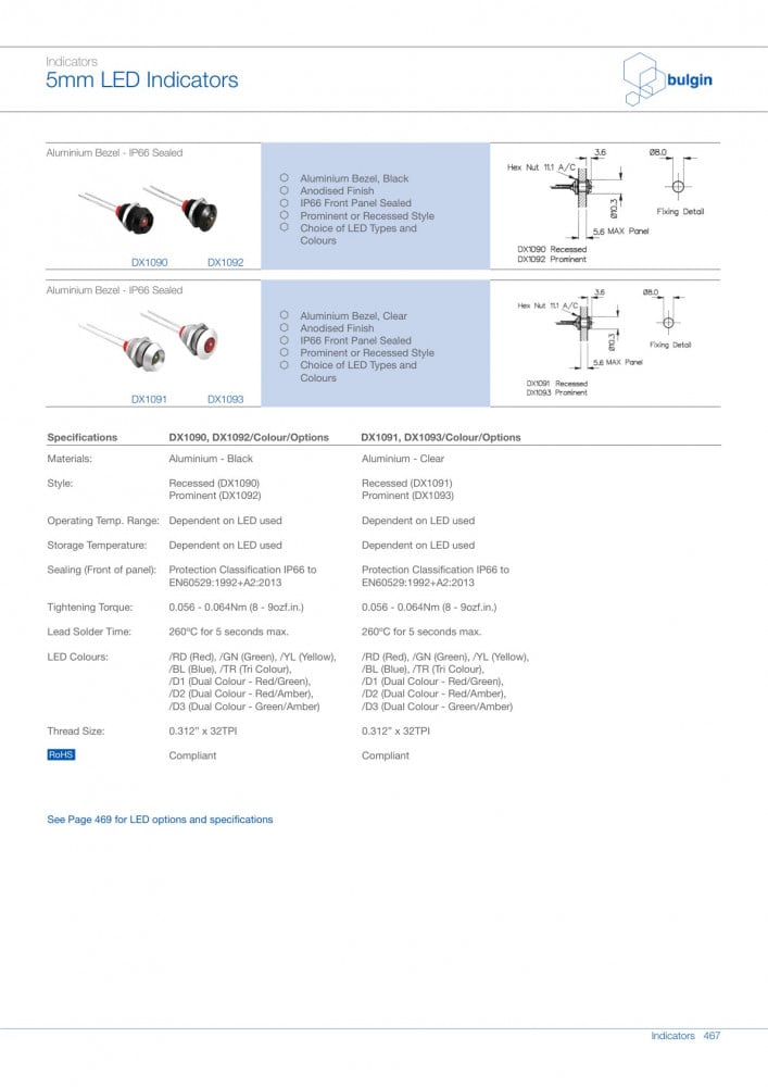 Bulgin indicator catalogue page 5