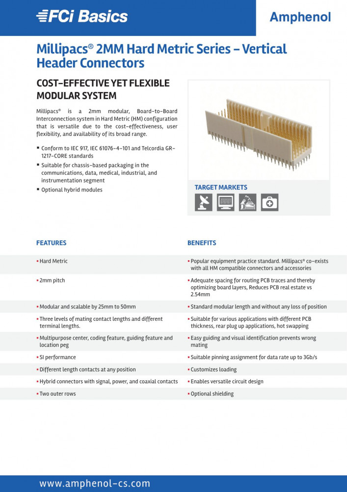 Amphenol Millipacs technical document page 1