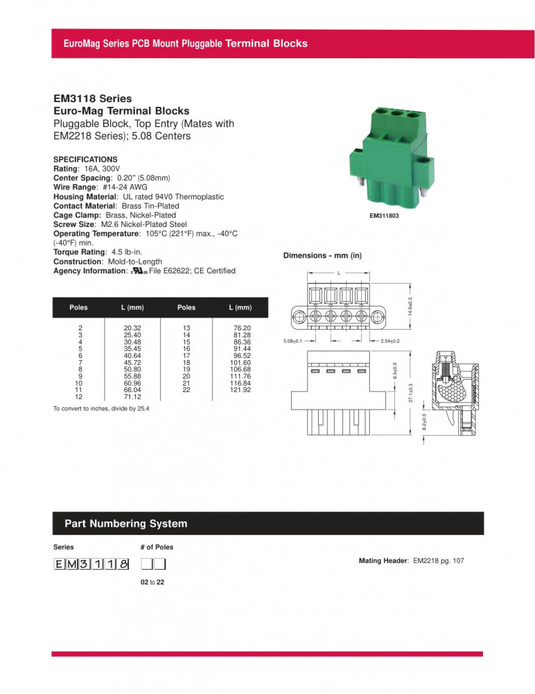 EM3118 series technical document preview