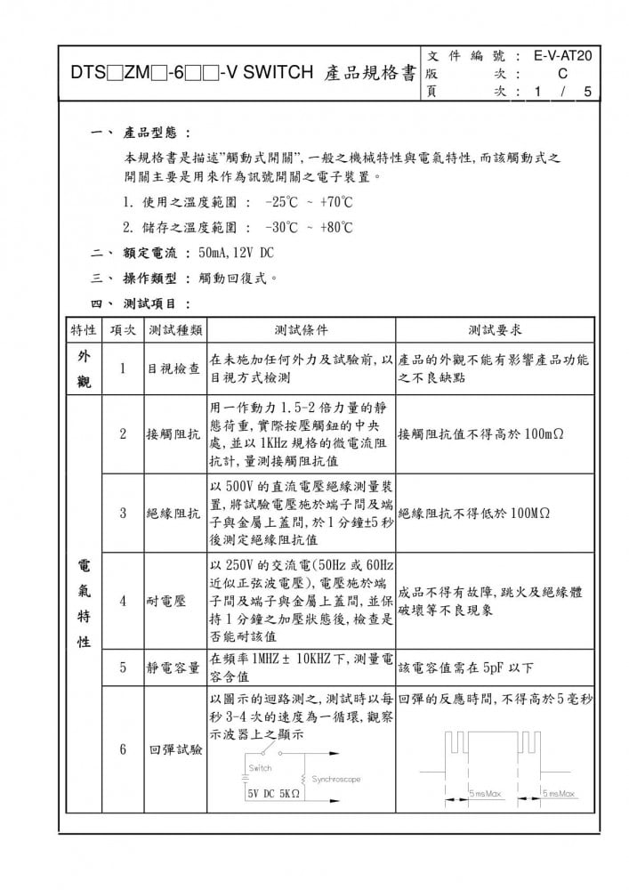 DTSGZM-61N-V-T/R technical document page 4