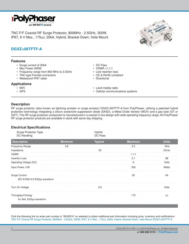 DGXZ+06TFTF-A technical document page 1