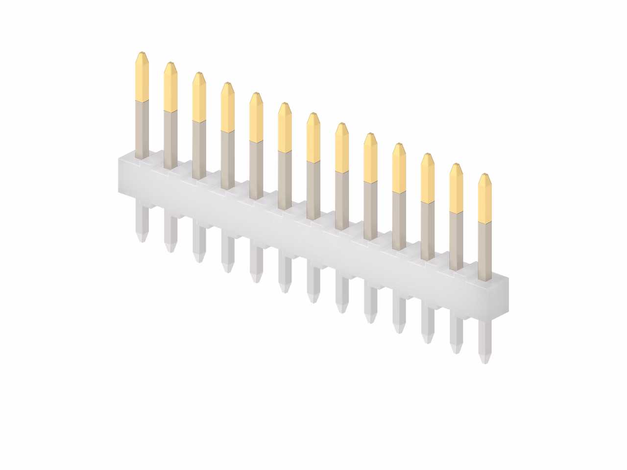 KK 254 Wire-to-Board Header, Single Row, Vertical, 13 Circuits, PA Polyamide Nylon, Gold (Au) Plating for sale