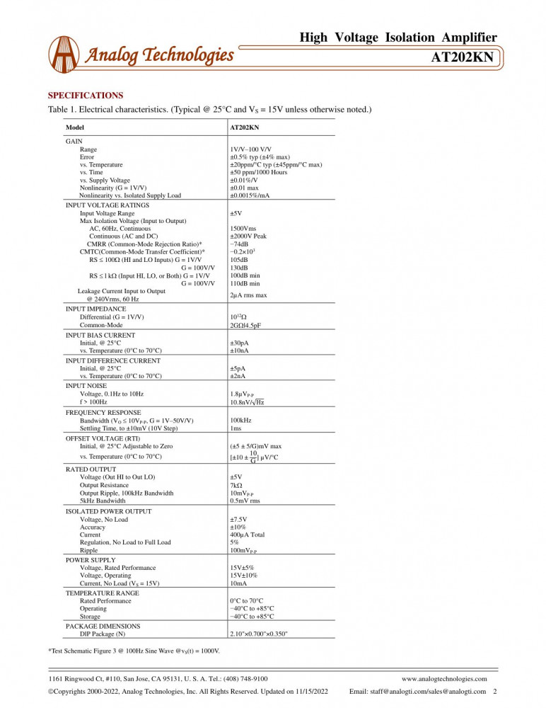 AT202KN technical document page 2